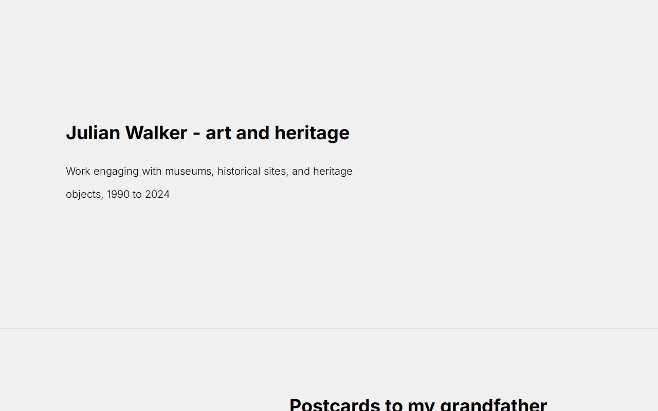 Julian Walker art and heritage